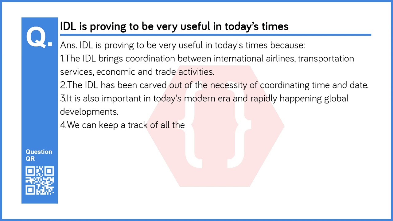 IDL is proving to be very useful in today’s times. Give geographical ...