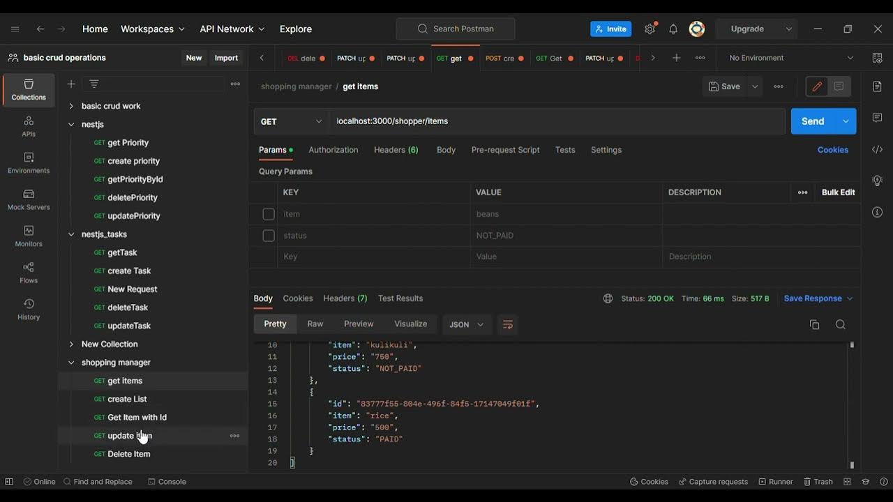 NestJs Crud Operation implementation - YouTube