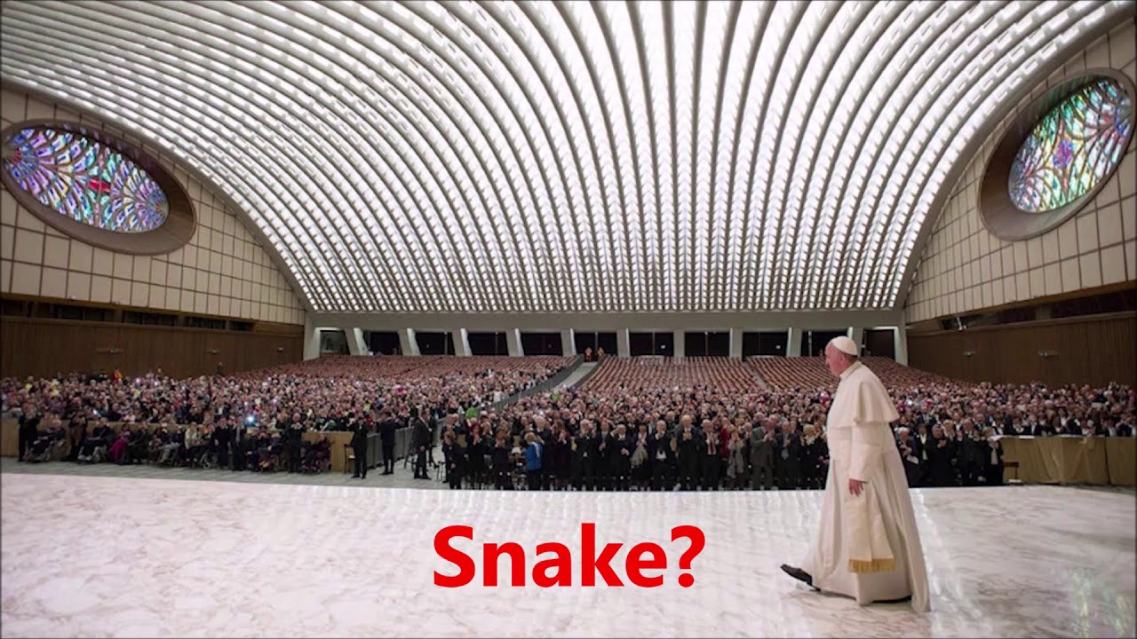 What's up with the Pope and the Vatican with the creepy snake / demon ...