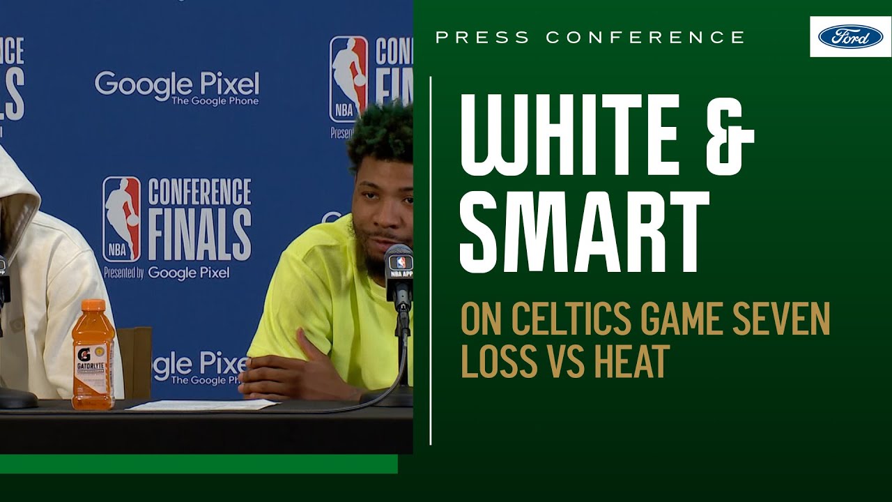 POSTGAME PRESS CONFERENCE: Derrick White & Marcus Smart talk about game ...
