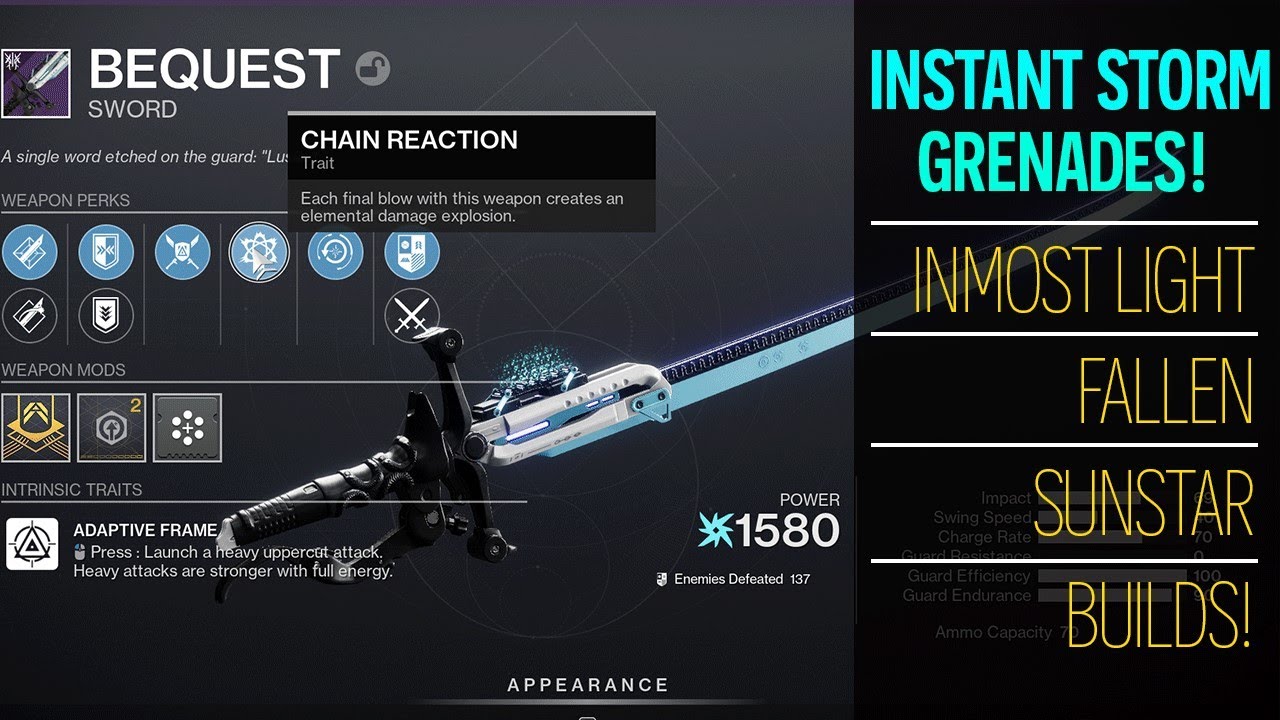 Bequest With Chain Reaction Is Instant Abilities! DSC Weapons Destiny 2 ...