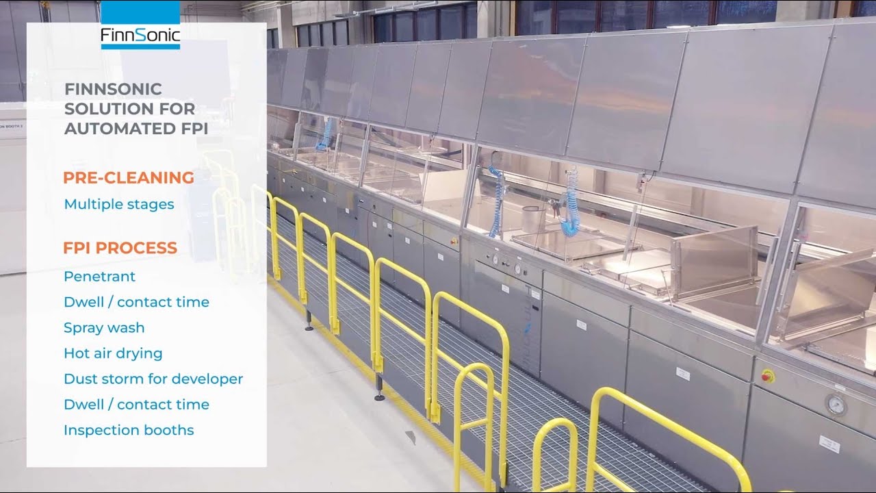 Automated FPI and cleaning line HaloAeromatic - YouTube