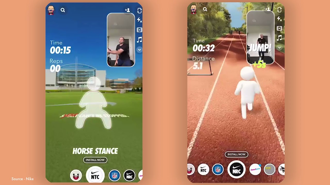 Augmented Reality and sports - AR workouts with body tracking - YouTube