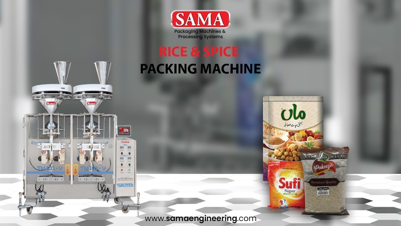 SAMA Rice & Spices Packing Machine (Twin 101 V) - YouTube