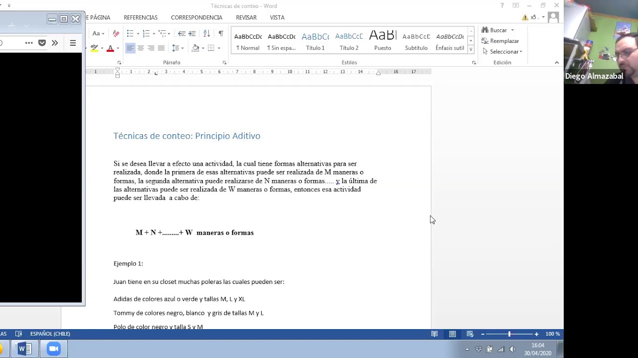 Clase N°6 Probabilidades aplicando principio aditivo - YouTube