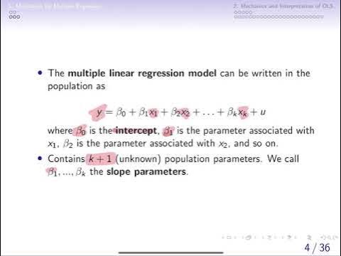 3.1 Multiple Linear Regression - YouTube