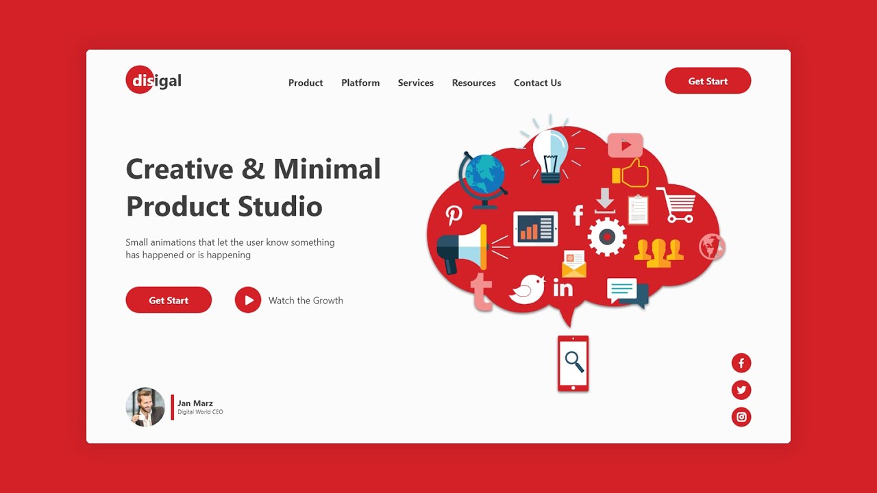 How to make web page design in adobe xd | Landing Page Design in Adobe ...
