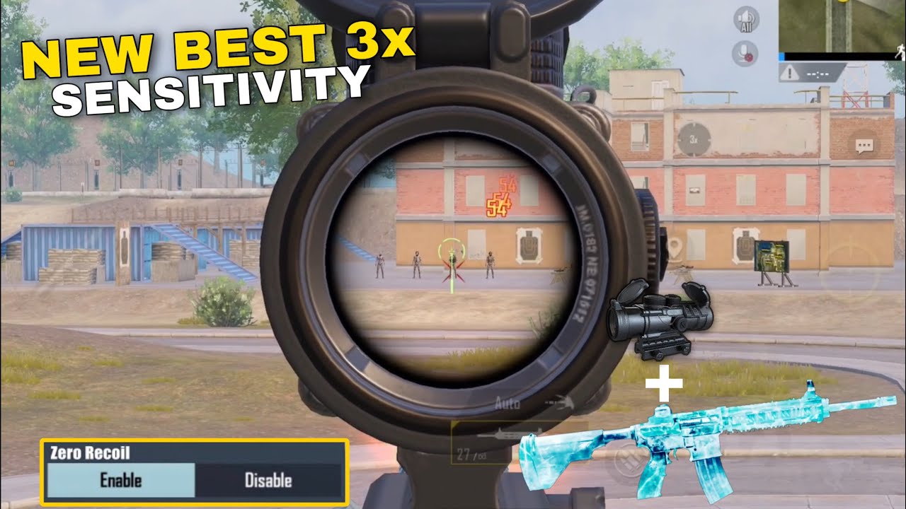 New 3x Scope Sensitivity Settings Pubg Mobile gyroscope 3x Zero Recoil ...