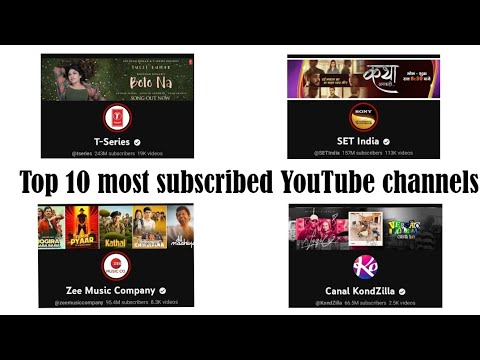 Top 10 most subscribed YouTube channels! best YouTube channels - YouTube