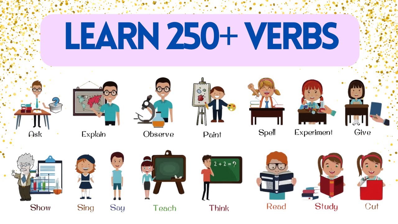 Learn 250+ Verbs Efficiently: Action, Cooking, Sports, Daily Routine ...