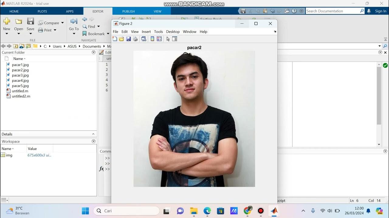 MEMBUAT VIDEO TENTANG MEMBUAT PLOT IMAGE PADA MATLAB - YouTube
