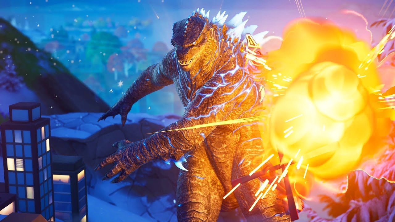 Fortnite Chapter 6 Season 1 - Energized Godzilla Gameplay - YouTube