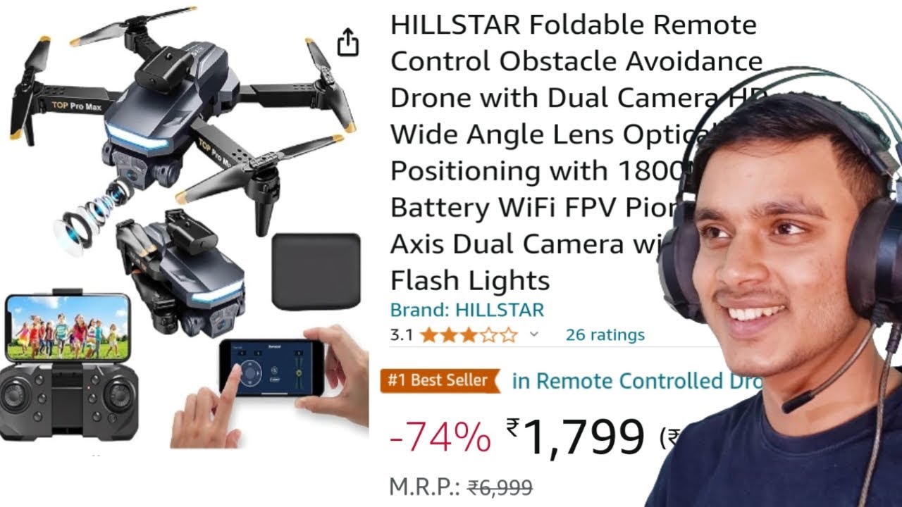 I Bought A Foldable Remote Control 4K Camera Drone From Amazon! - YouTube