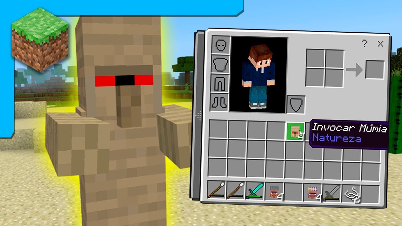 Criei o NOVO Mob de múmia dentro do Minecraft - YouTube