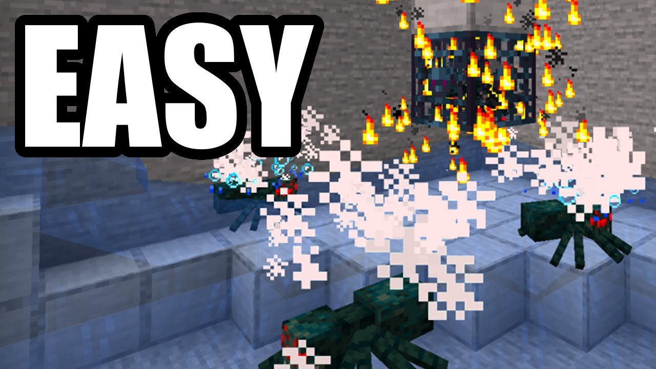 Easy Cave Spider Spawner XP Farm | Minecraft Tutorial - YouTube
