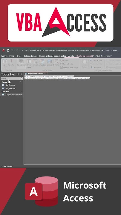 Vista SQL en consultas de Access #sql #vbaaccess #programming #db #query #tutorial #msaccess ...