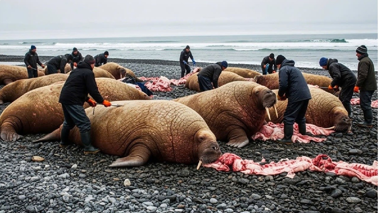 Surviving in the Arctic – Fishermen hunt seals and haul in 100 tons of ...