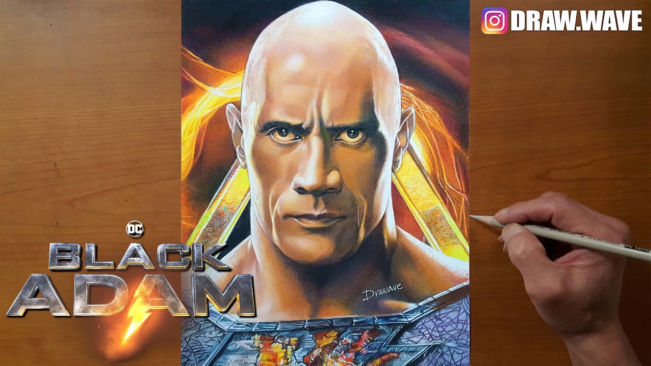 Drawing Black Adam - YouTube