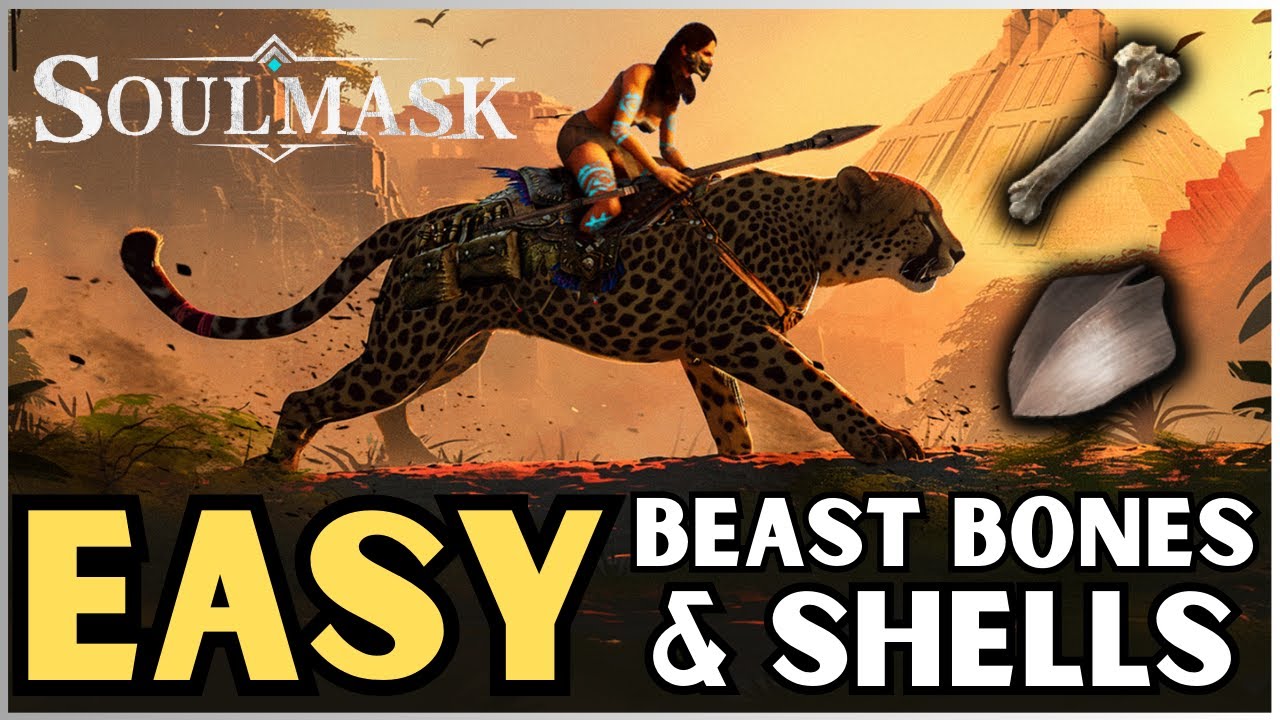 Soulmask - How to get EASY Beast Bones & Shells | #tutorial - YouTube