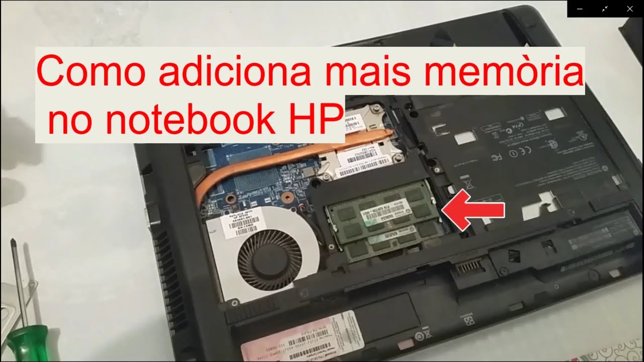 Como adiciona mais memória ram no notebook HP - YouTube