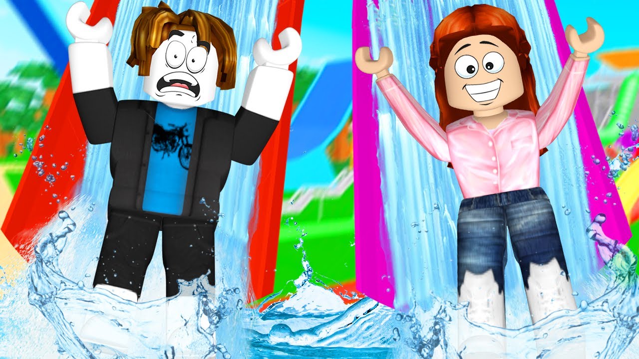 FINDING LONGEST WATER SLIDER WATERPARK IN ROBLOX - YouTube