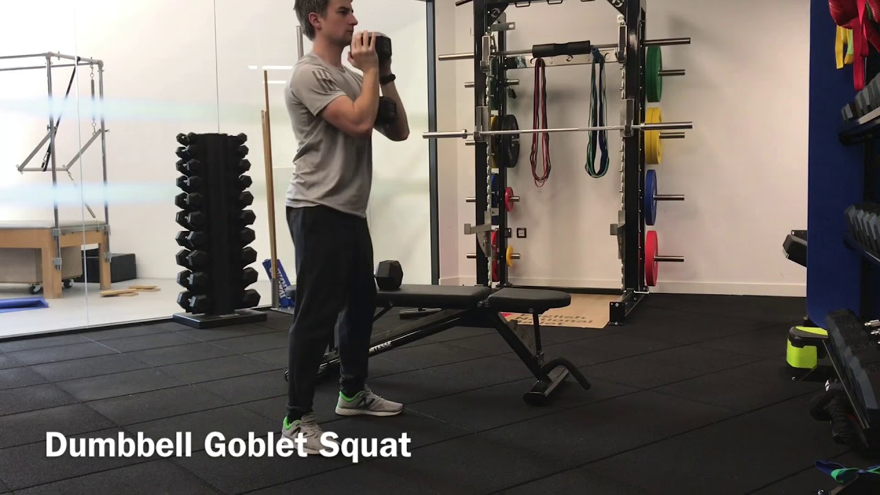 Dumbbell Goblet Squat - YouTube