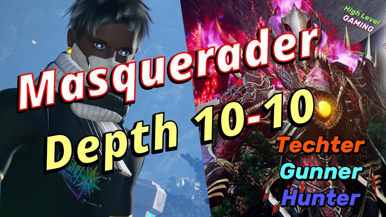 PSO2 NGS | Masquerader Depth 10-10 Rank Grinds - Techter Wand, Gunner ...