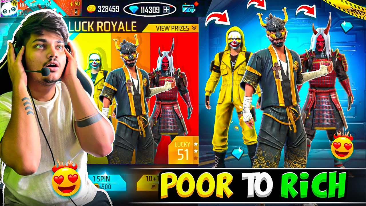 Free Fire I Got All Rare Bundles And Gun Skins😍 From New Luck Royale🎰 ...
