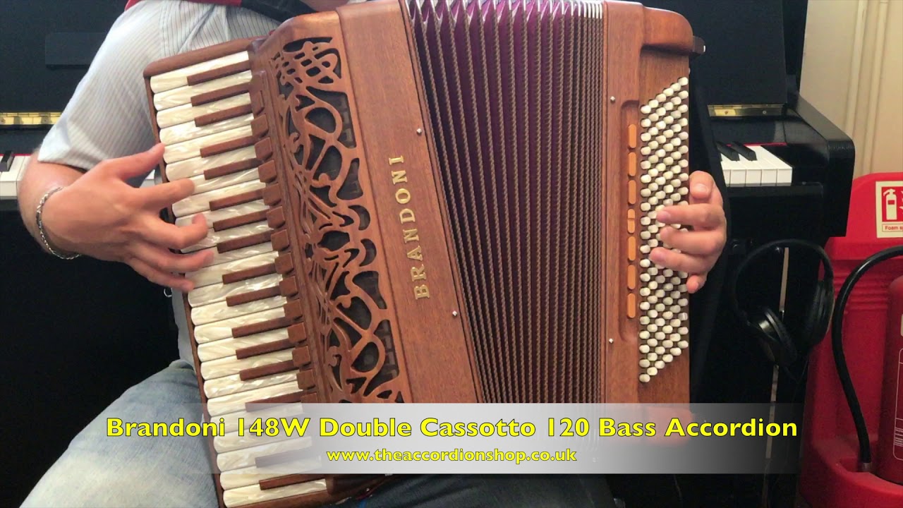 Brandoni 148W Double Cassotto 120 Bass Accordion - YouTube