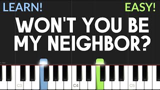 Won't You Be My Neighbor? - Mister Rogers' Neighborhood | EASY Piano ...