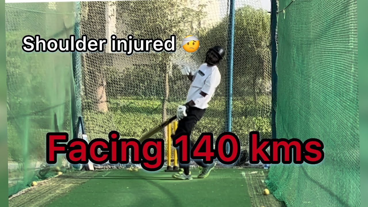 Facing 140 km/h Cricket Bowling | Shoulder Injury 😓 - YouTube
