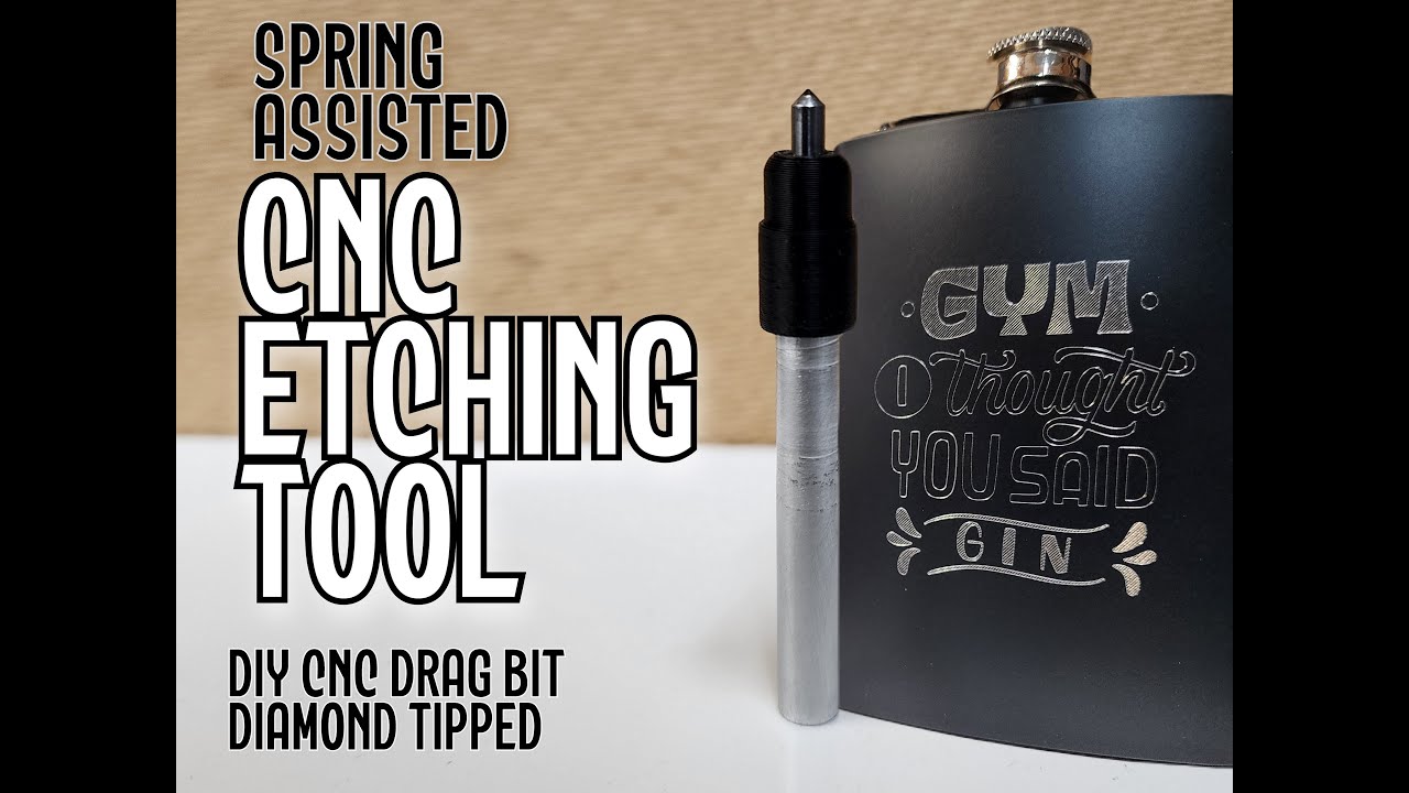 DIY CNC Diamond Tipped Etching Drag Bit - Spring Assisted - YouTube