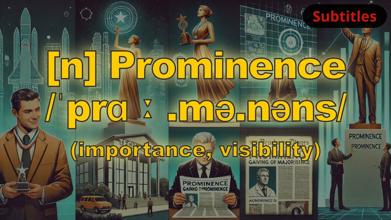 [n] Prominence meaning (importance, visibility) with 5 examples - YouTube