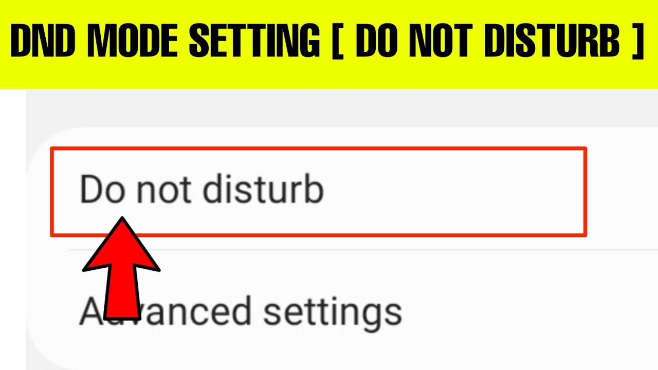 Do Not Disturb Setting Samsung Mobile Phone || DND Setting || DND Mode ...