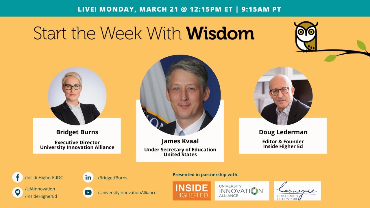 Weekly Wisdom interview with the U.S. Under Secretary of Education ...