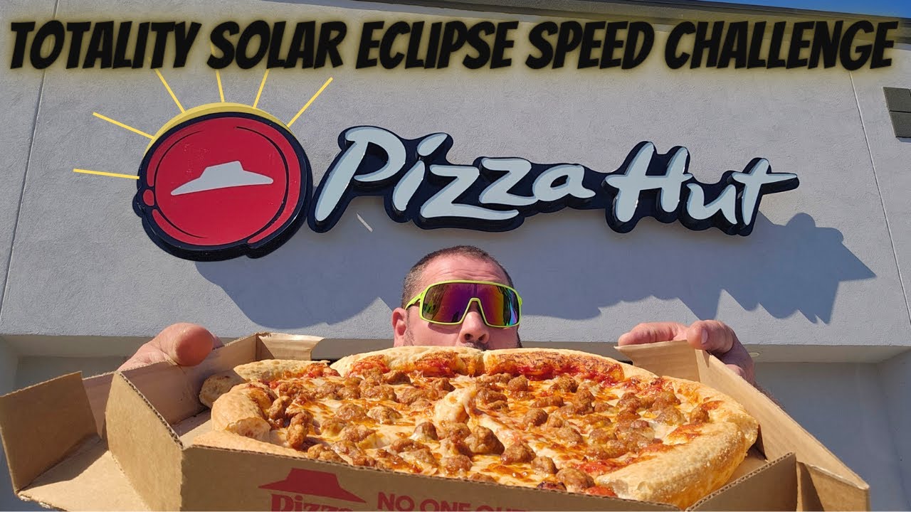Total Solar Eclipse Pizza Hut Speed Challenge - YouTube