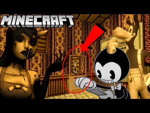 BENDY GETS ATTACKED BY ALICE ANGEL IN MINECRAFT! (BATIM Chapter 3 Minecraft)