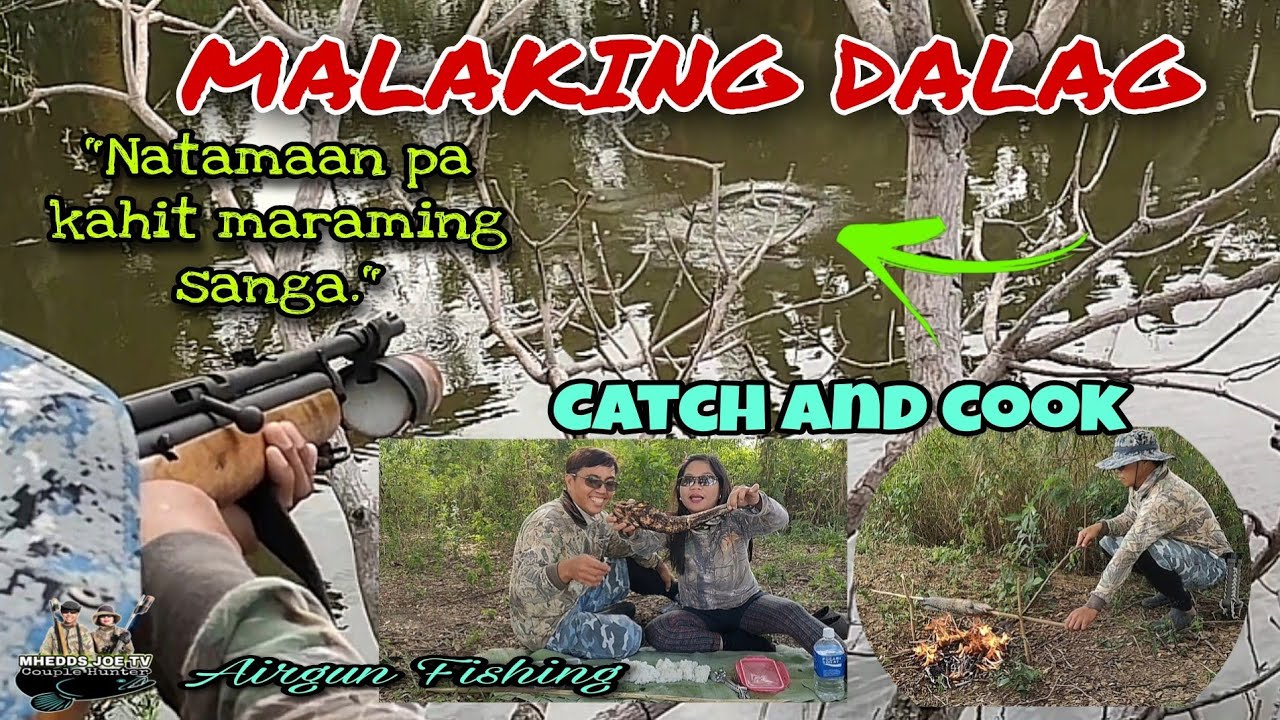 MALAKING DALAG SAPUL KAHIT MARAMING SANGANG NAKAHARANG/AIRGUN FISHING ...