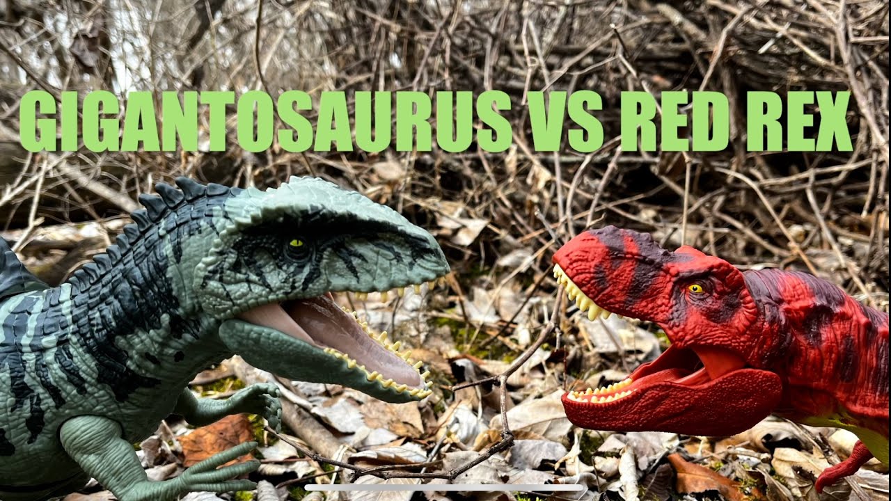 GIGANTOSAURUS VS RED REX! - YouTube