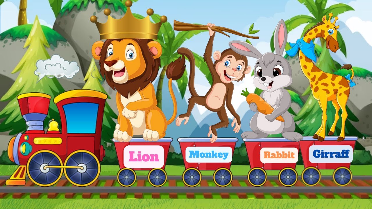 Animal train | animals | animals for childern | jungle animals ...
