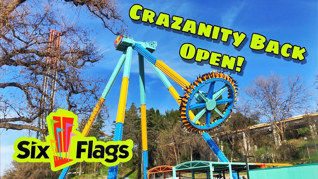 Crazanity Back Open! | Six Flags Magic Mountain Update (2019) - YouTube