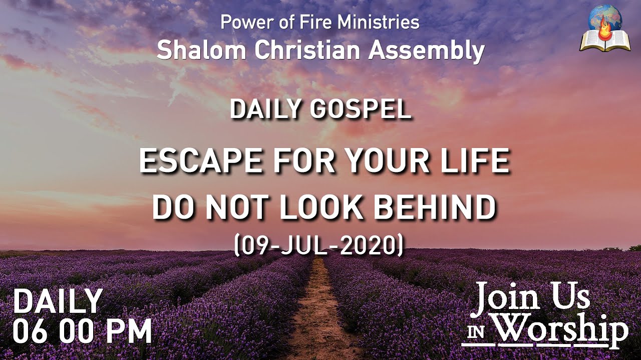DAILY GOSPEL (09-JUL-20) - Pastor. Sundar Singh Edward - Shalom ...