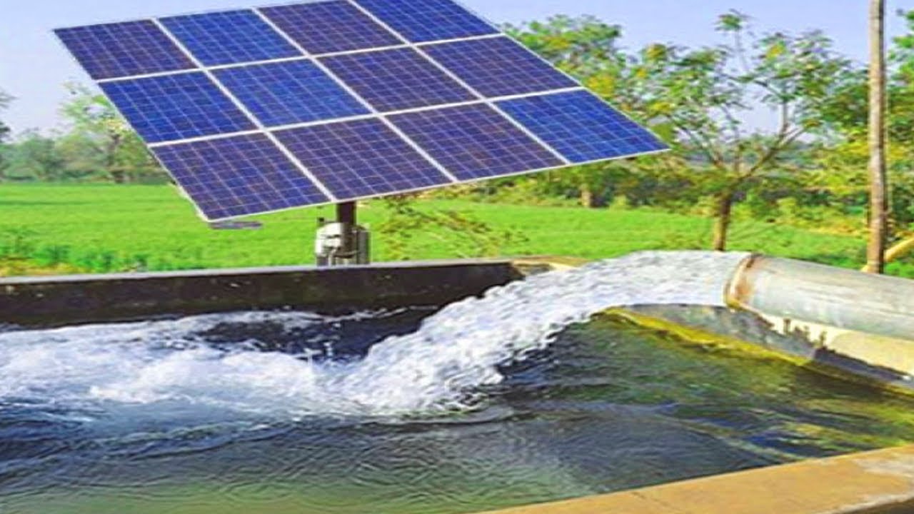 Solar Tube Well 15 Hp Motor 18 Solar Panels 300 Watt per panels 5 inch ...
