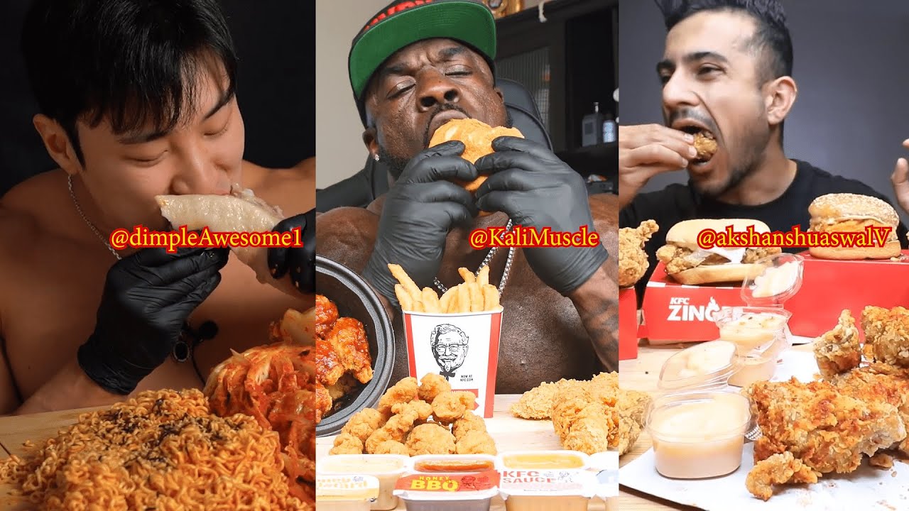 Fast 3x Bodybuilder Eating Compilations ASMR Mukbangers in The World ...
