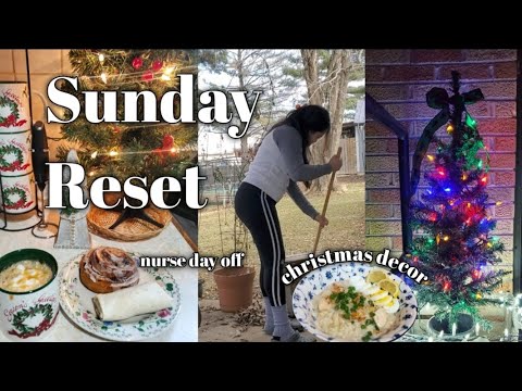 Nurse Sunday Reset | Christmas decorating, grocery haul, new nurse ...