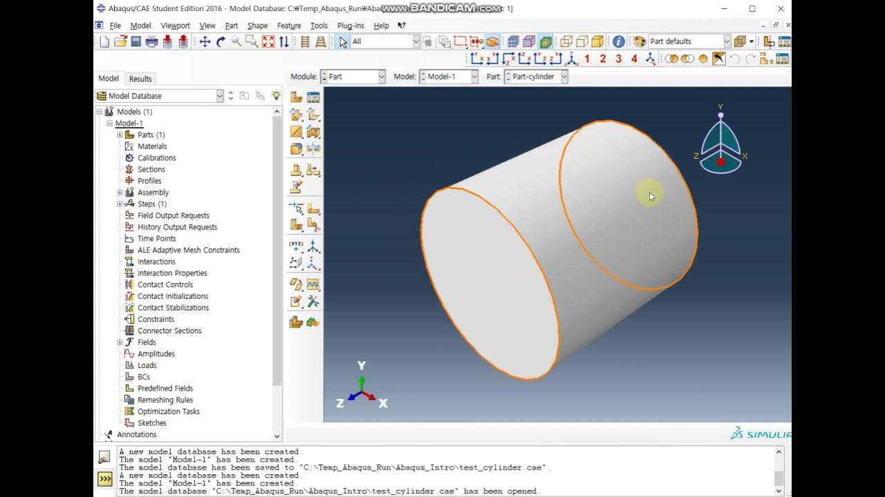 Abaqus FEA Introduction (beginner) - how to start Abaqus/CAE, start ...