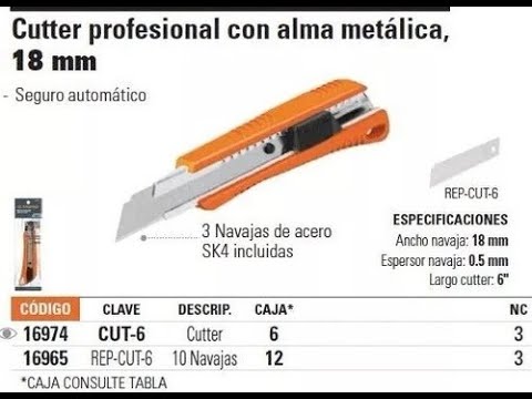 cutter o navaja retráctil - YouTube