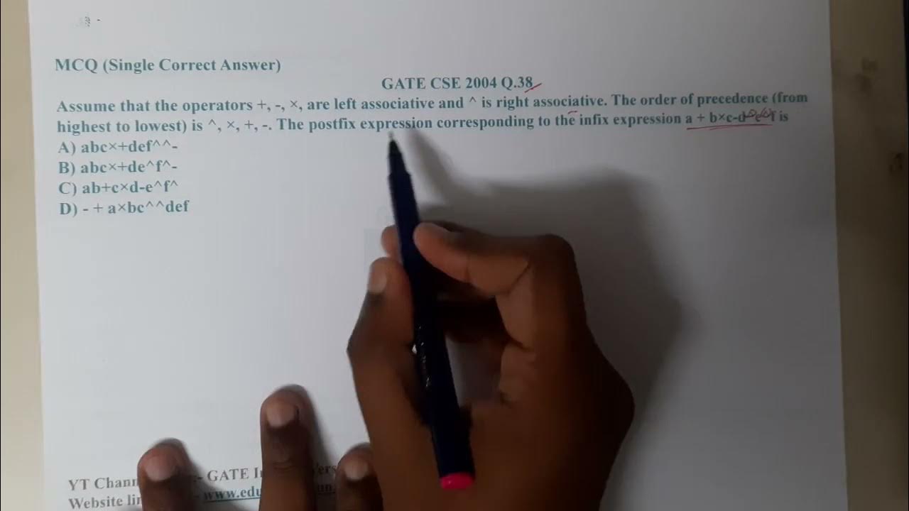 GATE CSE 2004 Q 38 || Stacks and Queues || Data Structure || GATE Insights Version: CSE - YouTube