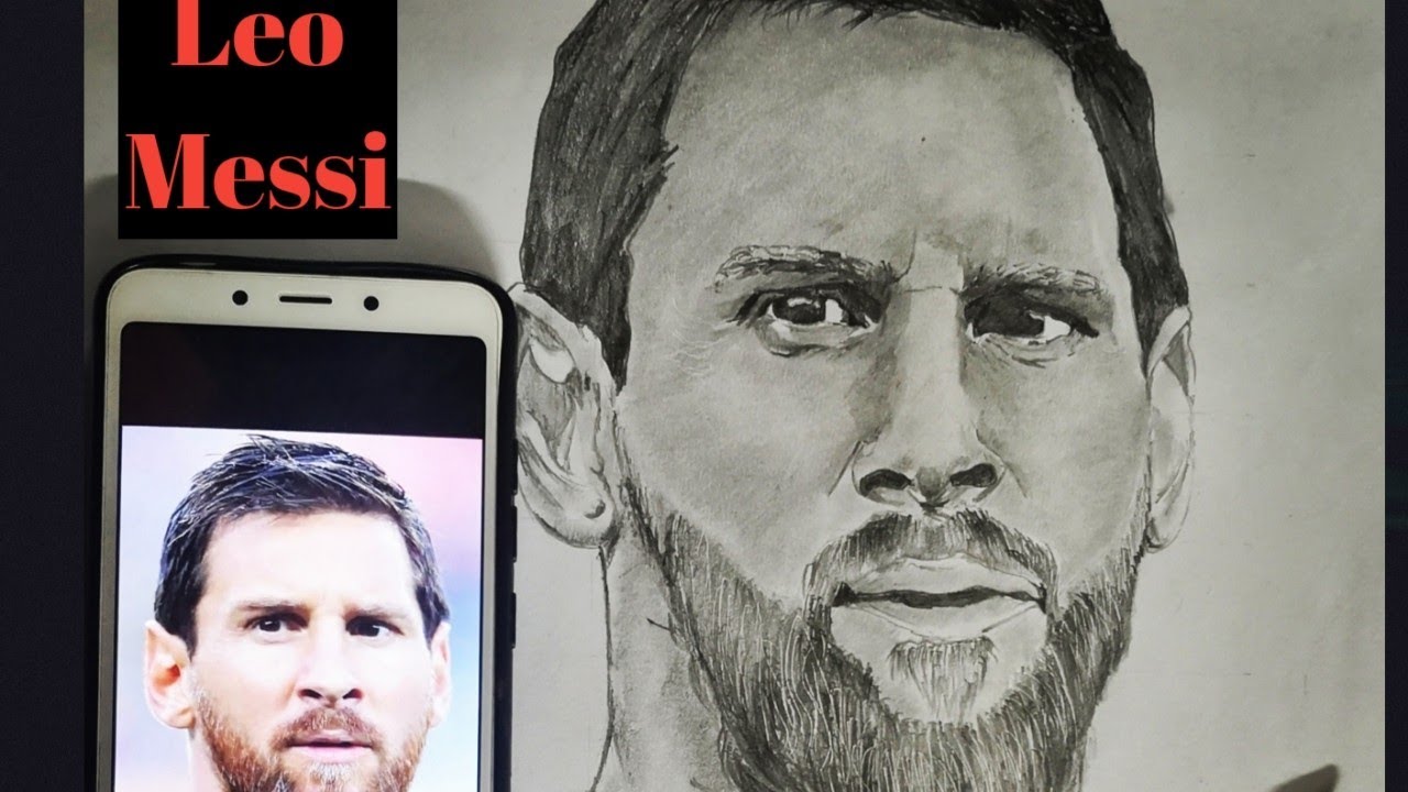 Realistic sketch of Lionel Messi.By only using graphite pencils/happy ...