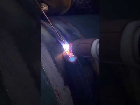 Solda Tig no acabamento com bocal aerio na tubulação de aço carbono !!